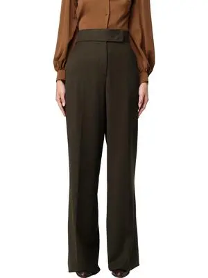 Max Mara Max Mara Wool Wide Leg Trousers Green