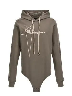 Rick Owens Champion Collaboration Hooded Bodysuit - Gray