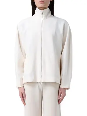 Max Mara Zip-up Jacket With Stand Collar - Cream