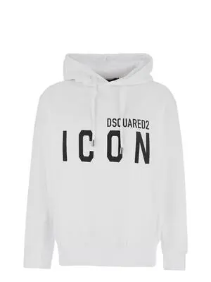 Dsquared2 DSQUARED2 Cotton Hoodie With Front Logo Print Multicolor