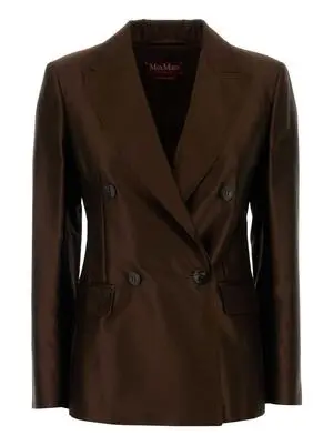 Max Mara Double Breasted Blazer - Brown