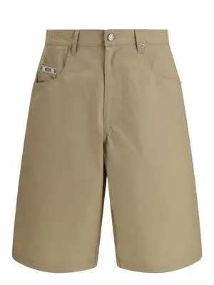 Moschino Long Bermuda Shorts In Cotton - Cream