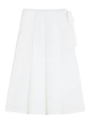 Max Mara Cotton Midi Skirt - White