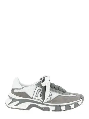Dolce & Gabbana Dg Country Road" Suede And Mesh Sneakers - Gray