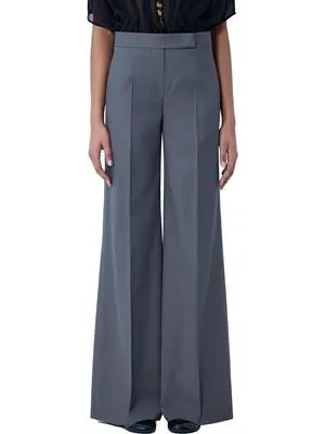 Max Mara MAX MARA High-Rise Wide-Leg Tailored Trousers Gray