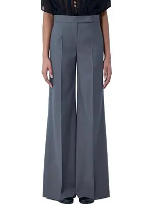 Max Mara MAX MARA High-Rise Wide-Leg Tailored Trousers Gray