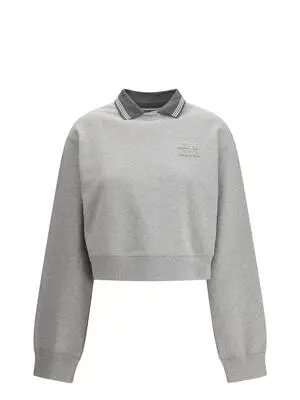 MIU MIU Miu Miu Embroidered Logo Collared Sweater