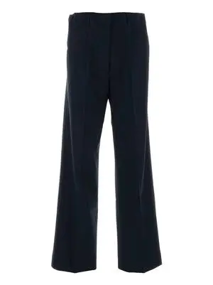 Miu Miu Virgin Wool Blend Pants - Blue