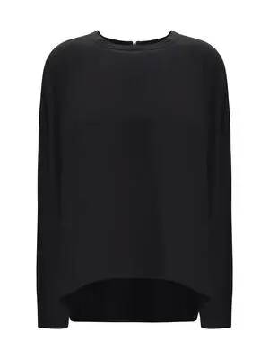 TOTEME Boxy Satin Top - Black