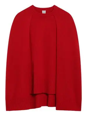 TOTEME Cashmere Cape Sweater - Red