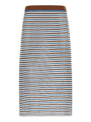 MARNI MARNI Striped Crochet Midi Skirt