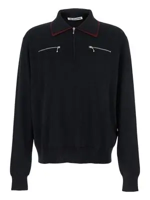 JIL SANDER Wool Sweater With Zip Pockets - Multicolor