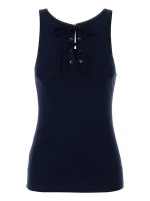Prada Lace-up T-shirt - Blue