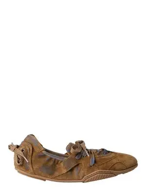 Acne Studios Suede Lace-up Flats - Brown