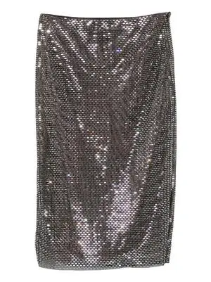 SELF-PORTRAIT Embellished Pencil Skirt - Black