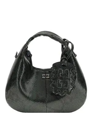 GANNI Embossed Shoulder Bag - Green