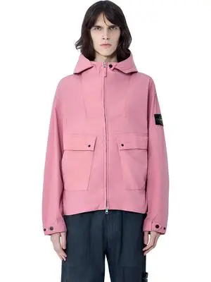 Stone Island Hooded Zip Jacket - Pink