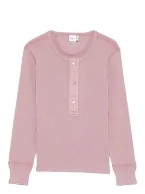 Chloé Fitted Cotton Jersey Henley Shirt - Multicolor