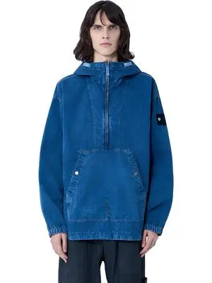 Stone Island Hooded Zip-up Jacket - Blue