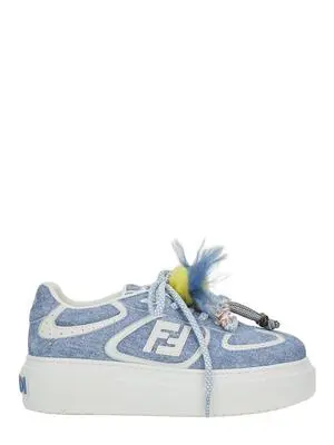 Fendi Match Denim Sneakers With Charms - Multicolor