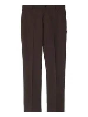 Burberry Slim Fit Cotton Chino Trousers - Brown