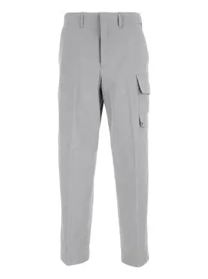Fendi Gabardine Cargo Trousers - Gray