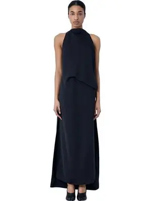 Sportmax Sleeveless Draped Maxi Dress - Black