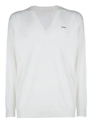 Prada V-neck Pullover Knitwear - Multicolor