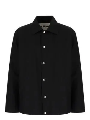 JIL SANDER Black Button-detailed Jacket - Multicolor