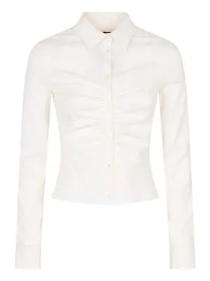 Balenciaga Ruched Shirt - White