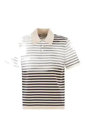 A.p.c. A.P.C. Men Eliot - Striped Polo Shirt In Cotton And Cashmere Blend Multicolor