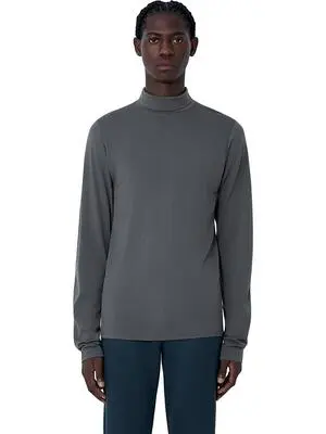 RIER Long Sleeve Wool Turtleneck Sweater - Gray