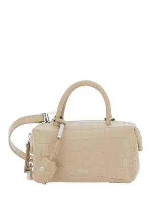 MAX MARA Small Croc-Embossed Leather Holdall Handbag