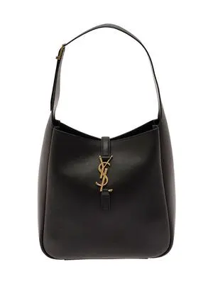 Saint Laurent Le 5 À 7' Cassandre Plate Shoulder Bag - Black
