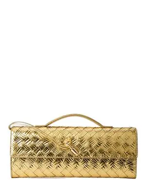 Bottega Veneta Andiamo Long Clutch Bag - Gold