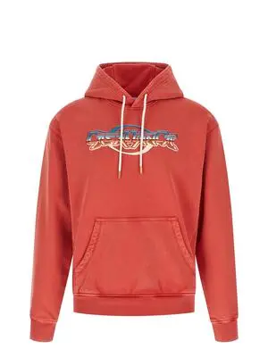 Casablanca Chrome Effect Cotton Hoodie - Red