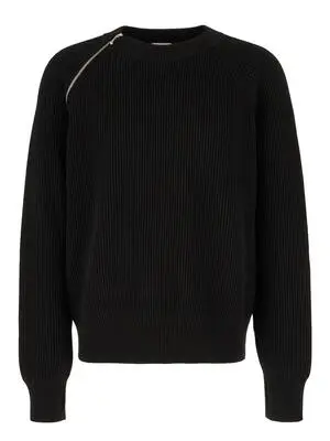 Burberry Ribbed Knitwear With Zip Detail - Multicolor
