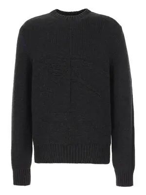 Burberry Textured Crew Neck Pullover - Multicolor