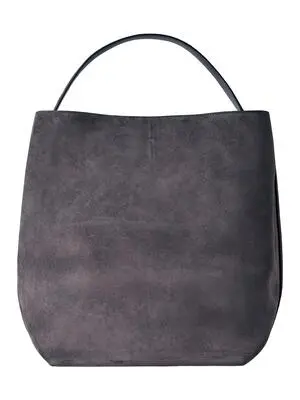 TOTEME Belted Suede Tote Bag - Gray