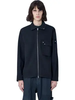 Stone Island Zip-front Overshirt - Black