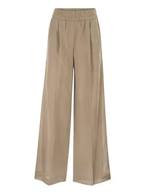 BRUNELLO CUCINELLI BRUNELLO CUCINELLI Loose Track Trousers In Cotton Organza