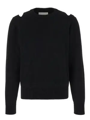 JIL SANDER Crew Neck Cut Out Knitwear - Multicolor