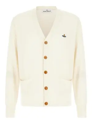VIVIENNE WESTWOOD Ribbed V-neck Cardigan - Multicolor