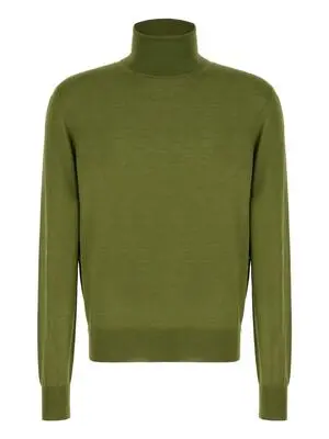 Saint Laurent Ribbed Turtleneck Pullover - Multicolor