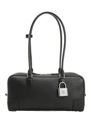 Loewe Amazona 31 Cropped Bag In Shiny Calfskin - Black