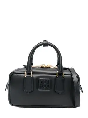 Miu Miu Calf Leather Top Zip Tote Bag - Black