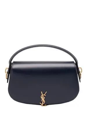 Saint Laurent SAINT LAURENT Voltaire Box Leather Bag Blue