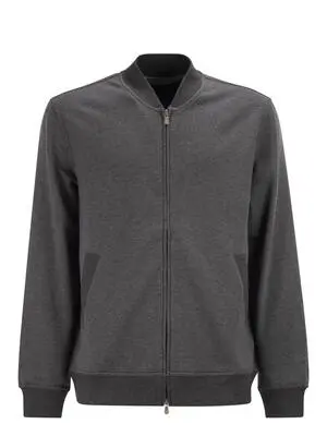 Brunello Cucinelli Techno Cotton Fleece Zip-up Topwear - Multicolor