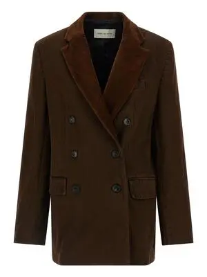 Dries Van Noten Befya Double Breasted Blazer - Brown