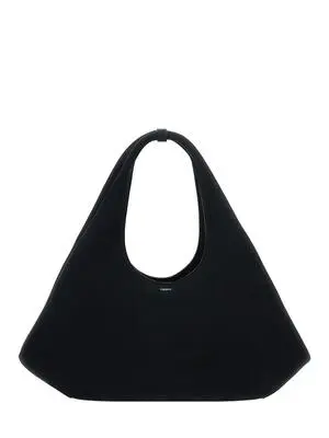 Coperni Suede Shoulder Bag With Top Handle And Lettering Logo - Multicolor